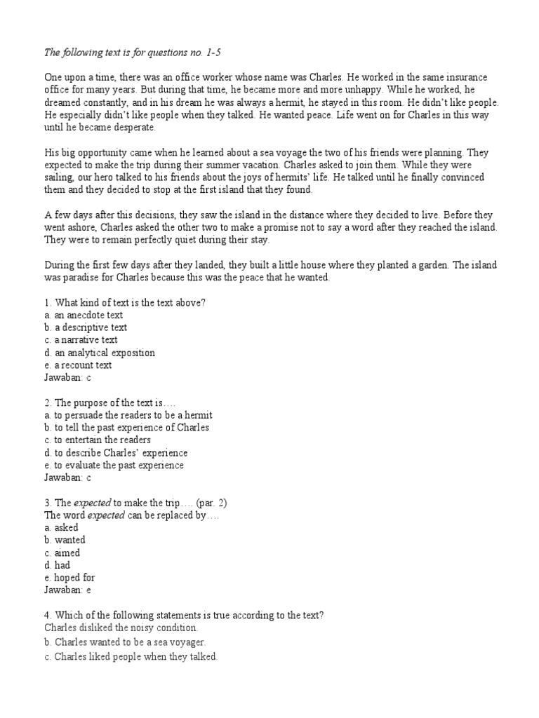 Soal Narrative Text | PDF