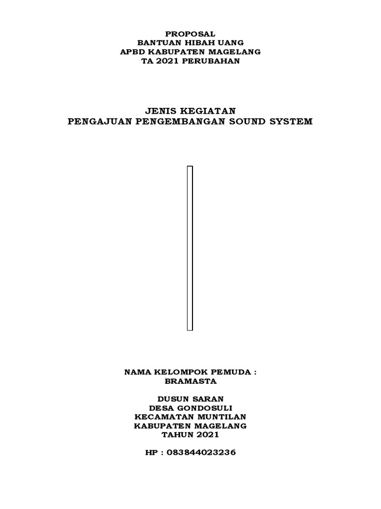 Proposal Bansos Sound System Saran | PDF