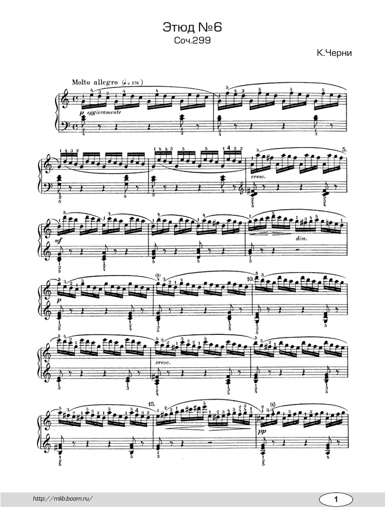 Czerny - Study nr.6 Op.299 | PDF
