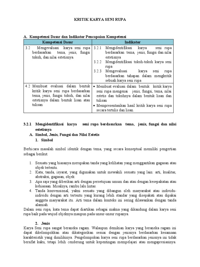 Kritik Karya Seni Rupa | PDF