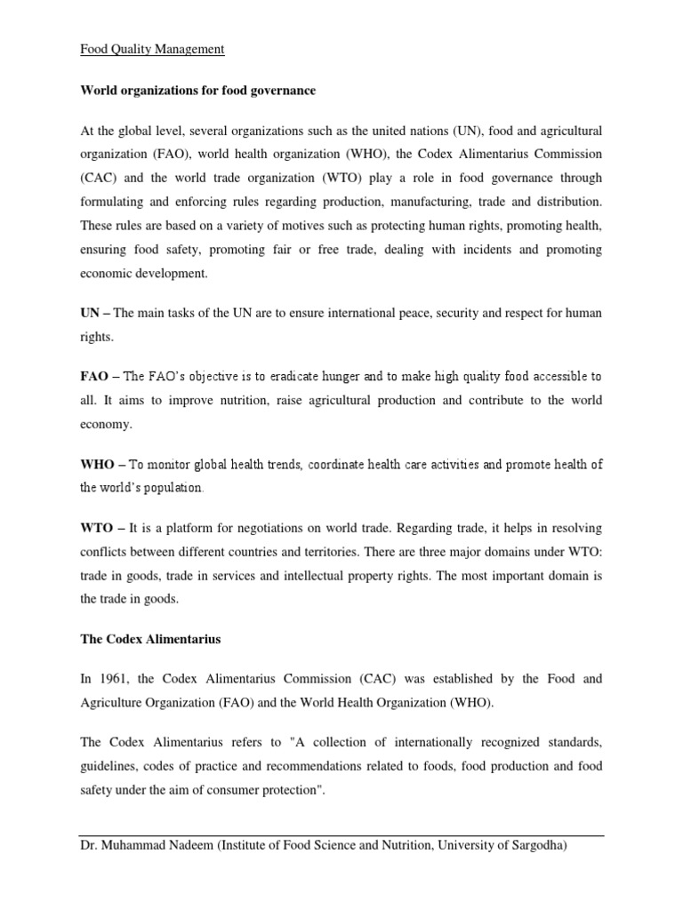 Codex Alimentarius | PDF | Food Safety | Hazard Analysis And Critical ...