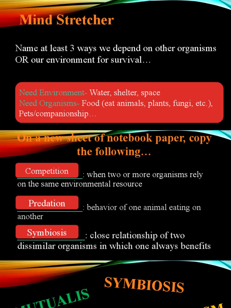 Ecological Relationship | PDF | Symbiosis | Predation