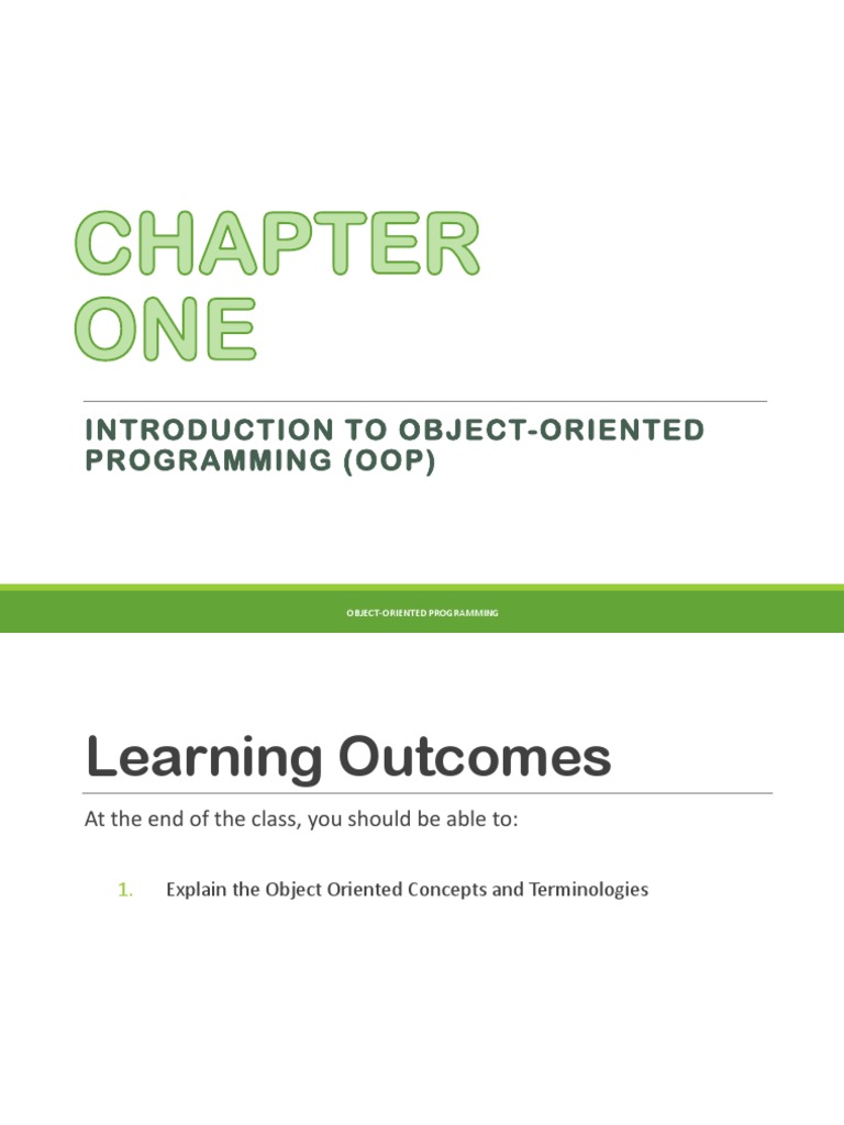 Topic 1 Pdf Object Oriented Programming Class Computer Programming 