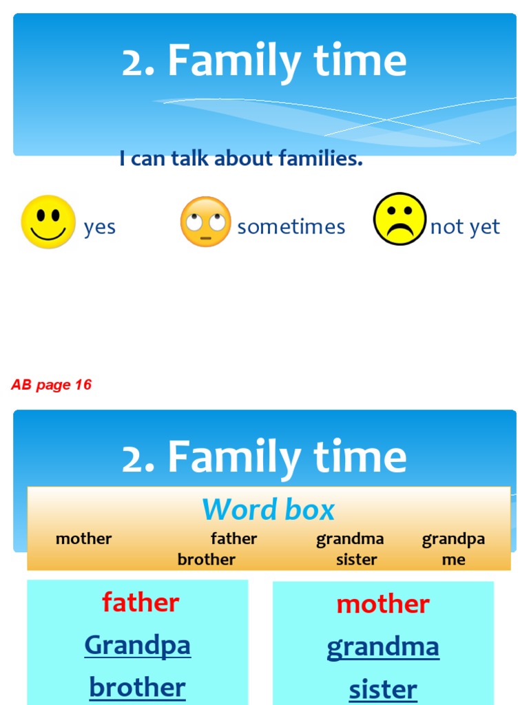 P1 Unit 2 AB Family Time | PDF | Cuisine | Foods