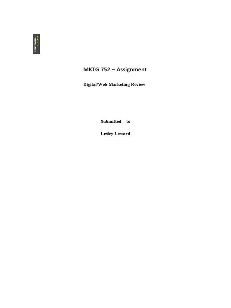 B2B Marketing - Assignment Template - Web Review | PDF | Marketing | Sales