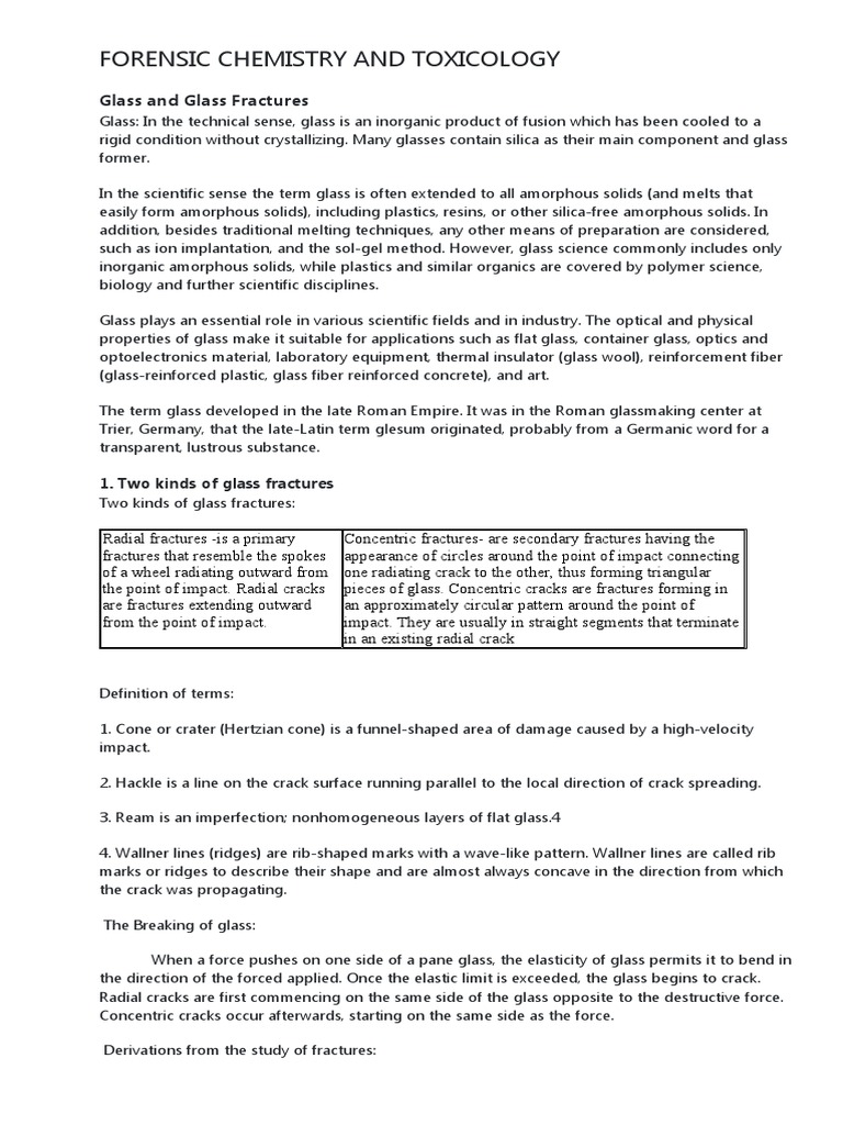 Forensic Chemistry and Toxicology | PDF | Physical Sciences | Chemistry