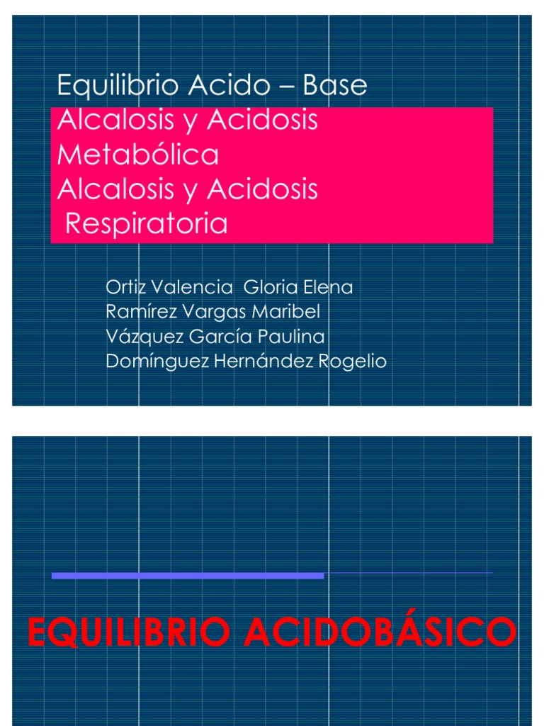 Equilibrio Acido Base | PDF | Solución tampón | Fisiología