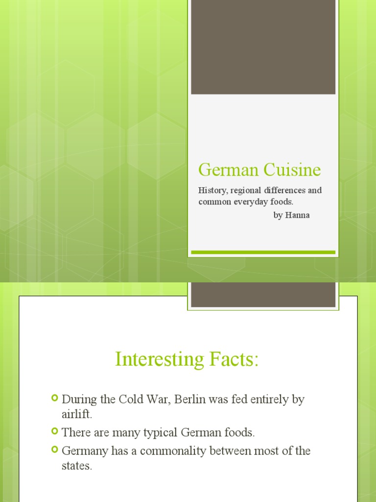 German Cuisine | PDF | Foods | Home