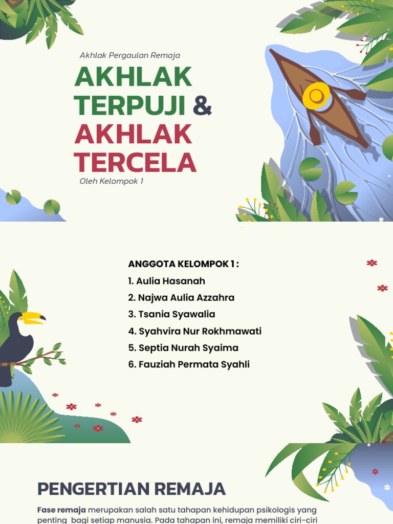 Akidah Akhlak Terpuji Dan Tercela | PDF