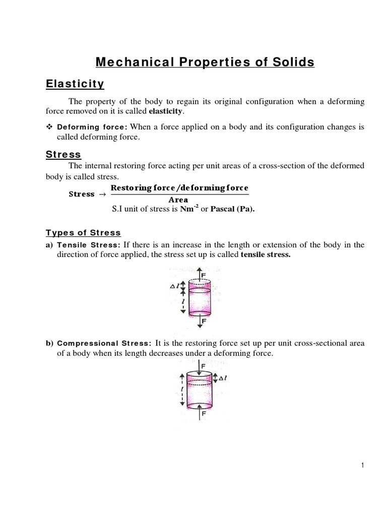 Properties of Bulk Matter Final HSC - 6 | PDF | Buoyancy | Young's Modulus