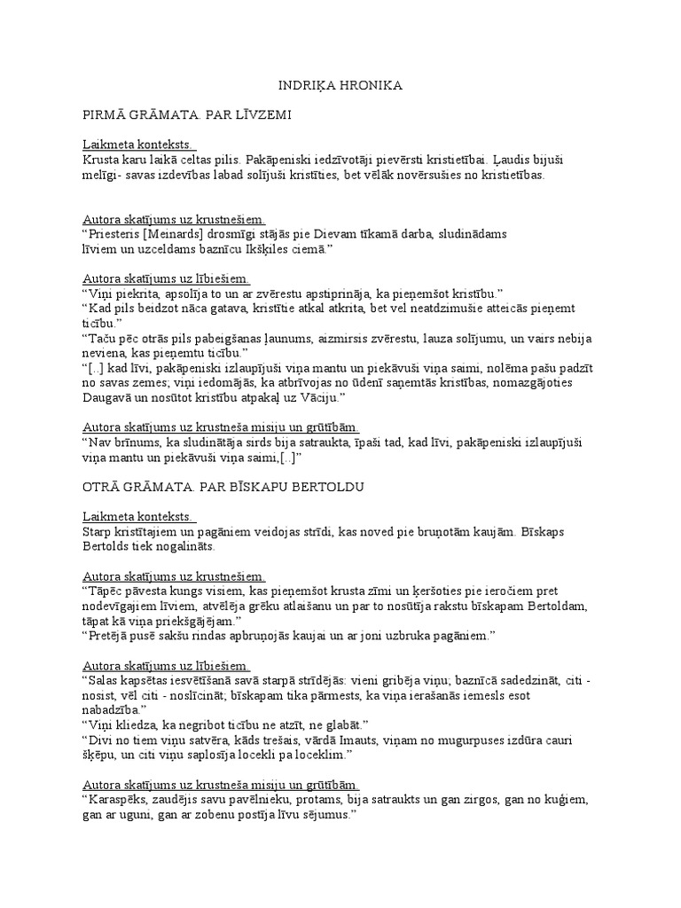 Indriķa Hronika | PDF