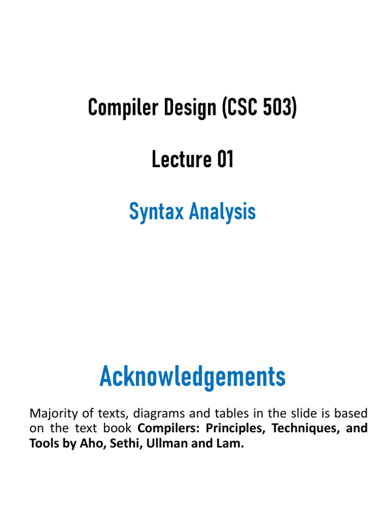 4 Lecture 08 Syntax Analysis Part I Pdf Parsing Theoretical Computer Science 0257