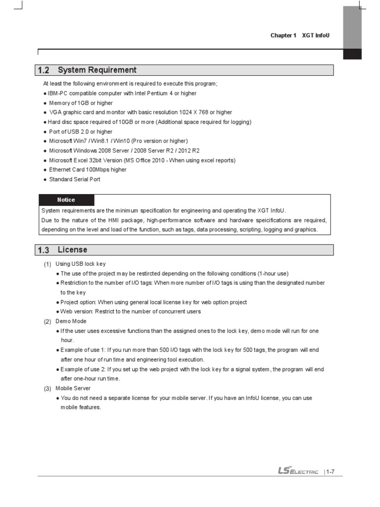 XGT InfoU System Requirements Guide | PDF | Business | Technology ...