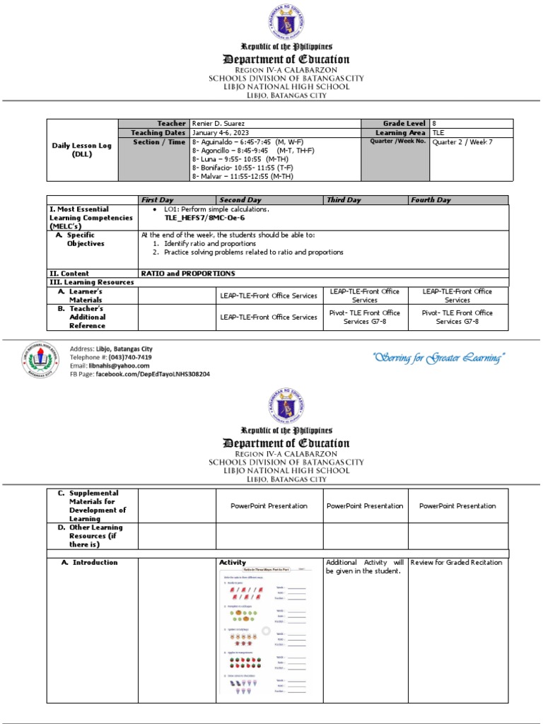 Grade 8 TLE Lesson Plan | PDF | Learning | Cognition