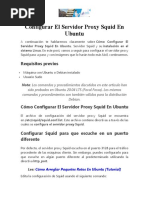 Ejemplos Configuracion Squid | PDF | Servidor proxy | Internet
