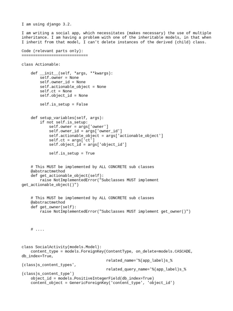 Django Problem 1 Pdf Inheritance Object Oriented Programming Class Computer Programming 5396