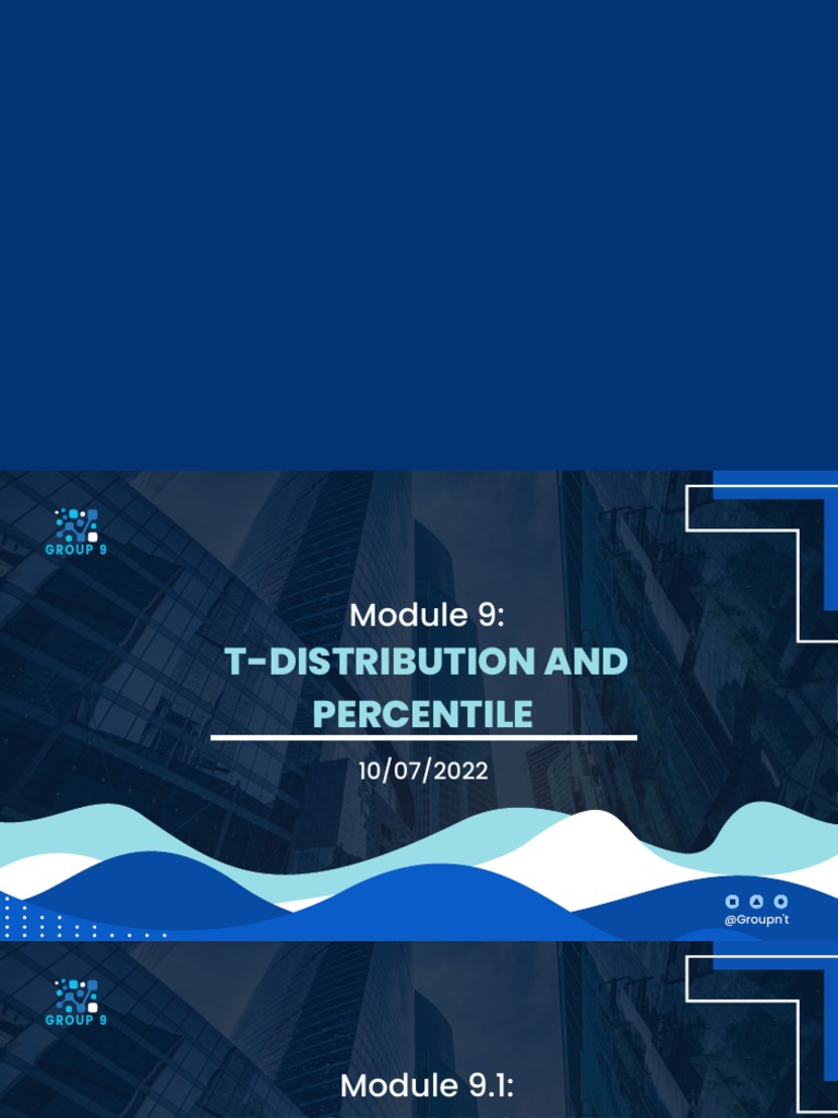 T-Distribution and Percentiles Explained | PDF | Standard Deviation ...