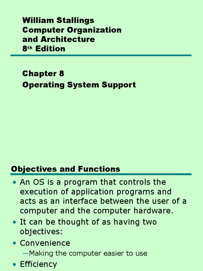 08 Operating System Support Pdf Operating System Process Computing