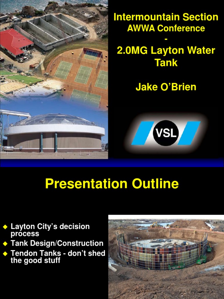 VSL Jake - Obrien - Awwa - Tank - Presen | PDF | Prestressed Concrete | Concrete