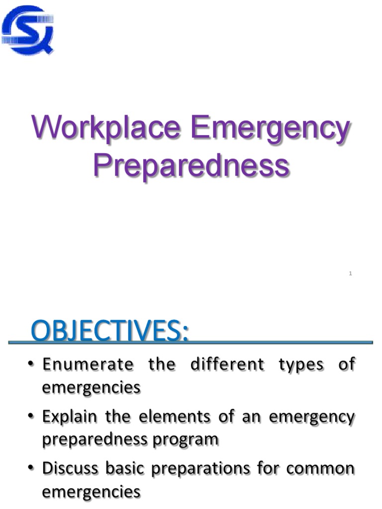 COSH Module 7 - 1 Workplace Emergency Preparedness (Synerquest ...