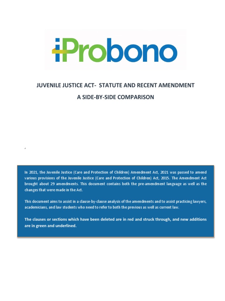 JJ Act 2015 Alongwith 2021 Amendment 1 | Download Free PDF | Bail | Magistrate