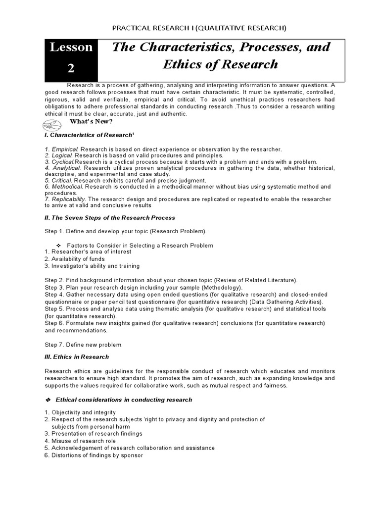 PRACTICAL RESEARCH 1 Module 2-4 | PDF | Qualitative Research | Methodology