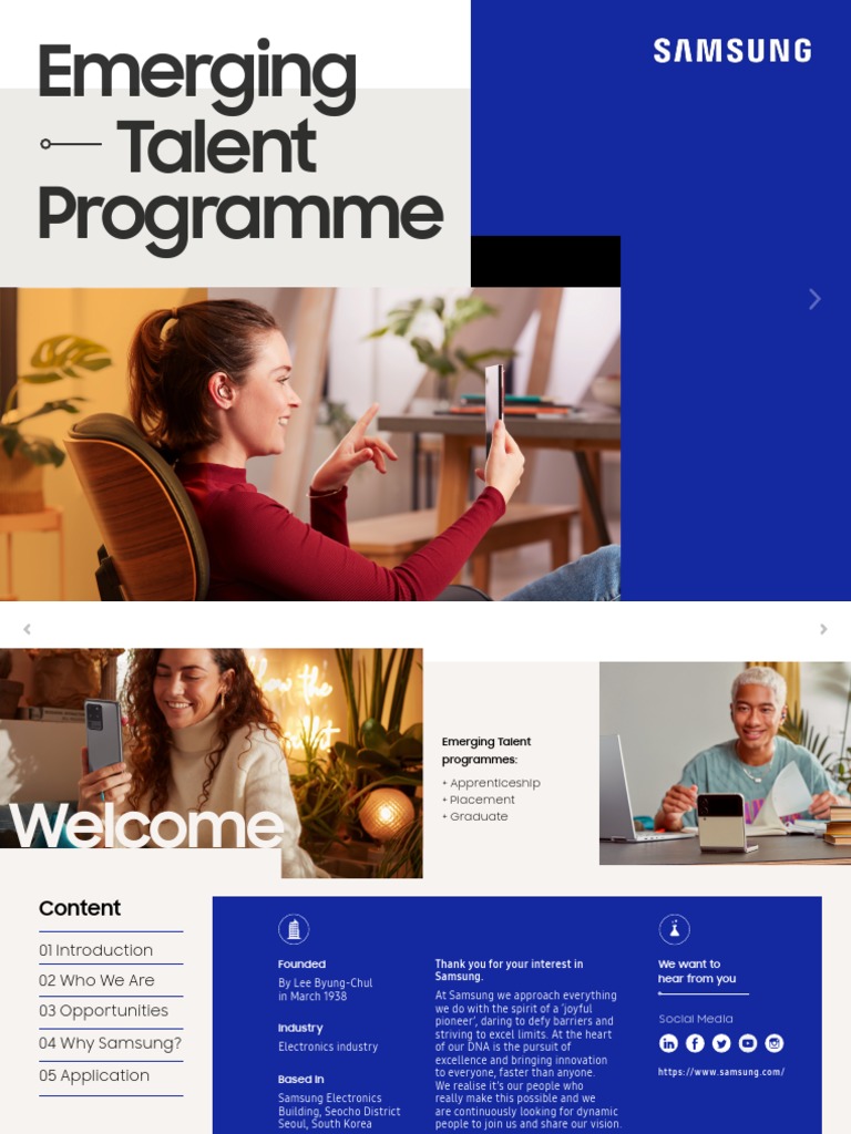 Samsung Emerging Talent Brochure v2 | PDF | Marketing | Sales