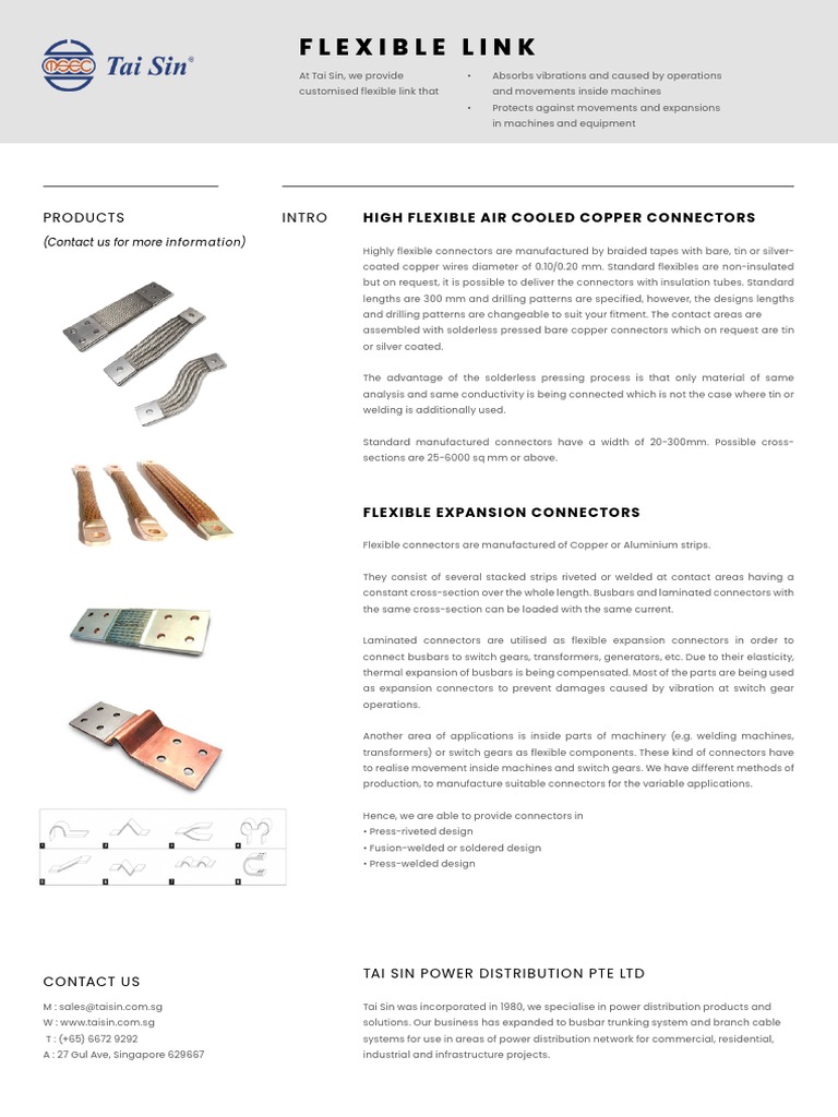 TSPD Flexible Link Brochure 20220228 | PDF | Electrical Connector ...