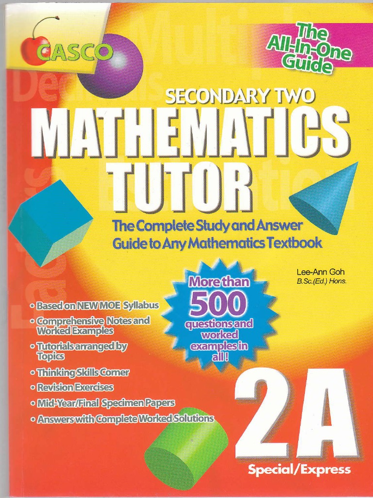 Singapore Math Secondary Two Math Tutor 2A | PDF | Elementary ...