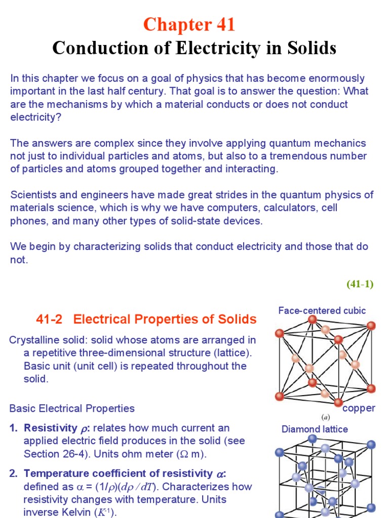 Vdocuments - MX Chapter 41 Conduction of Electricity in Solids ...