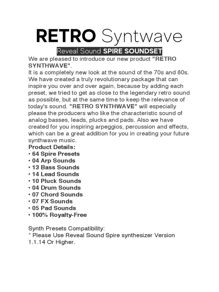 Retro Synthwave Pdf