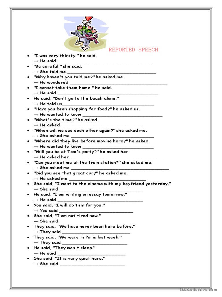 Reported Speech | PDF