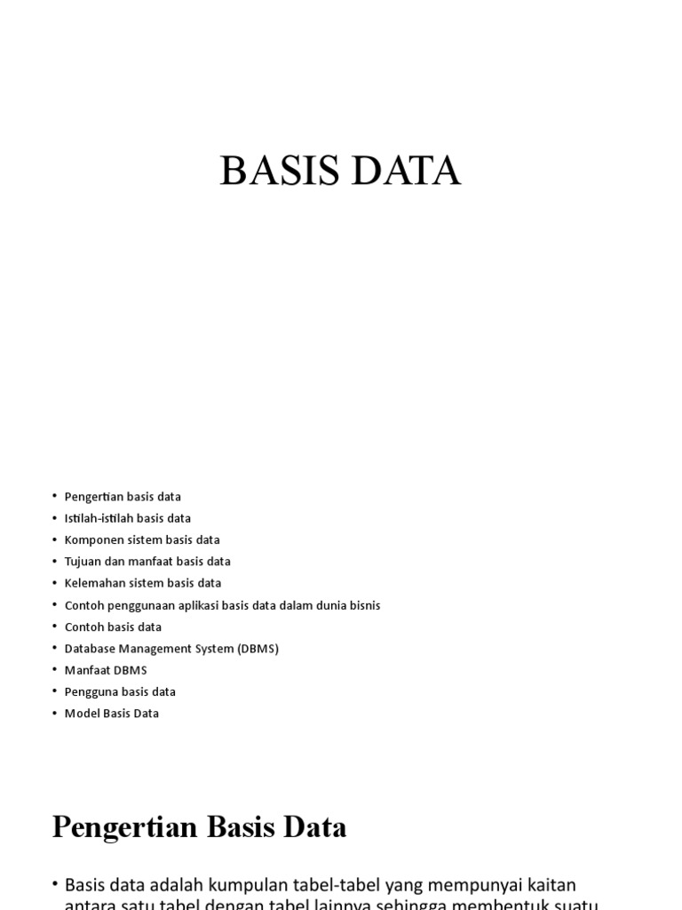 Konsep Basis Data | PDF