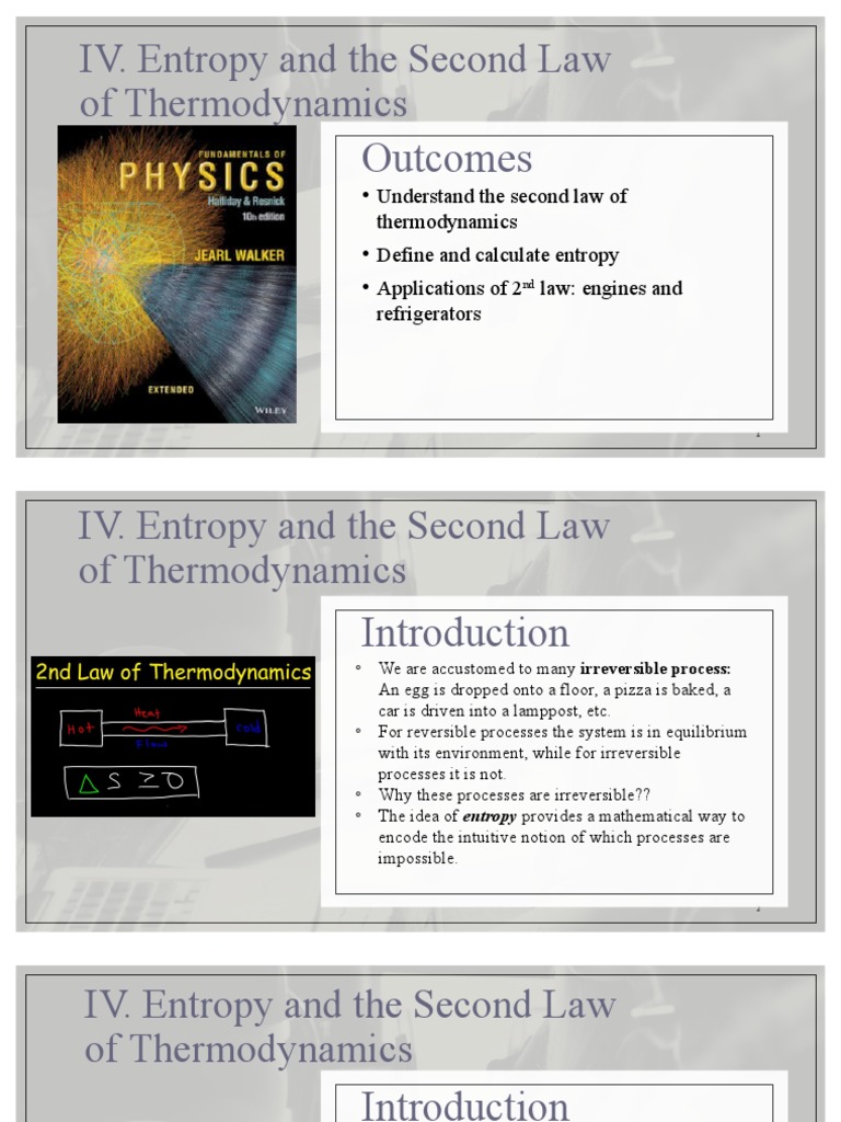 Thermodynamics Part III | PDF | Entropy | Second Law Of Thermodynamics