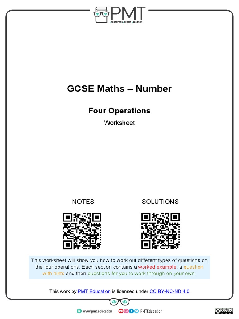 A. Four Operations | PDF | Multiplication | Arithmetic