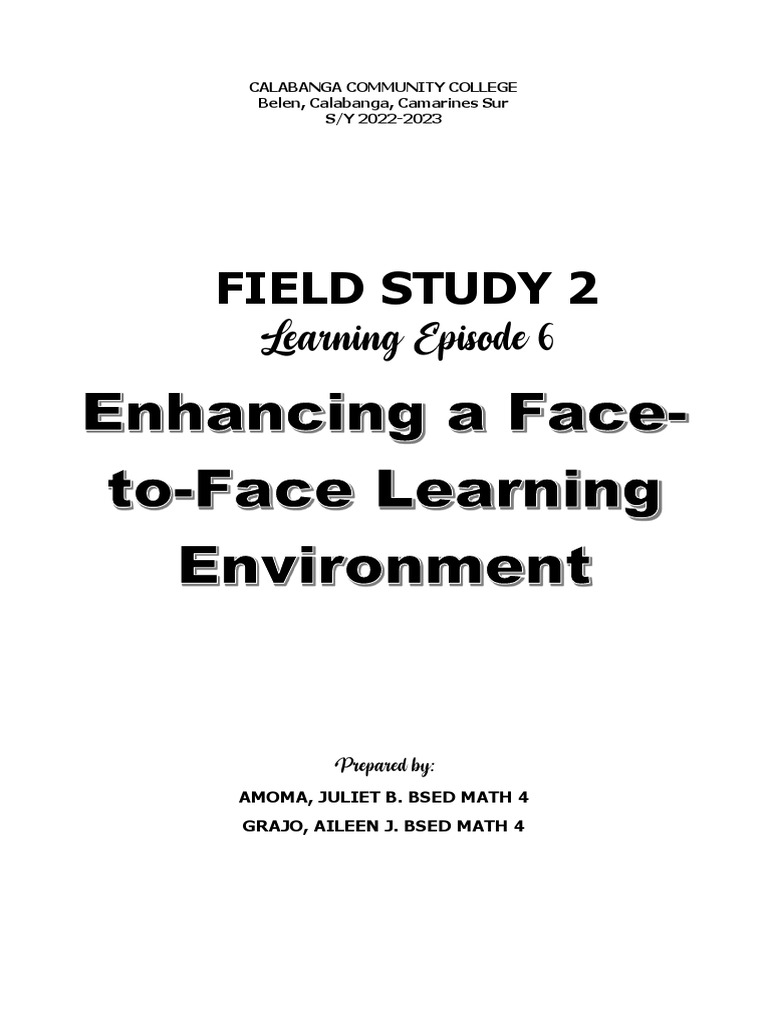 FS 2 Episode 6 | PDF | Learning | Classroom