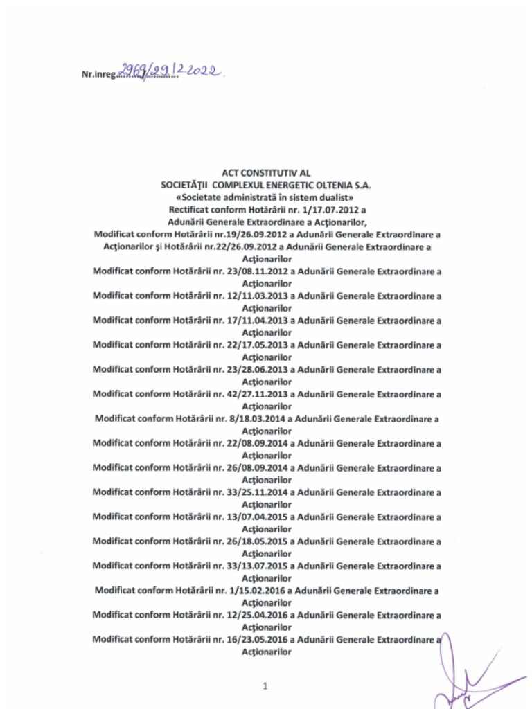 Act Constitutiv | PDF