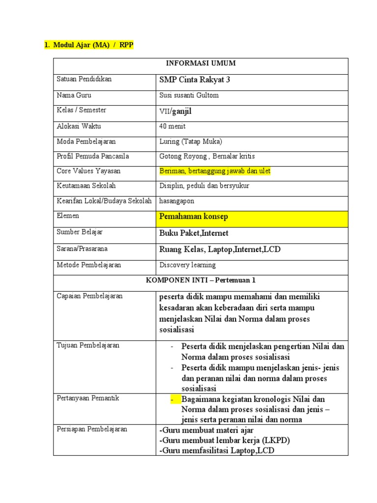 Modul Susi Lagi | PDF