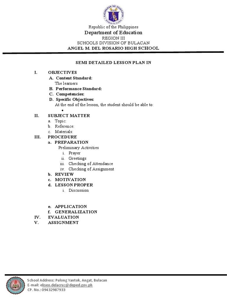 Lesson Plan With Header Copy 10 | PDF