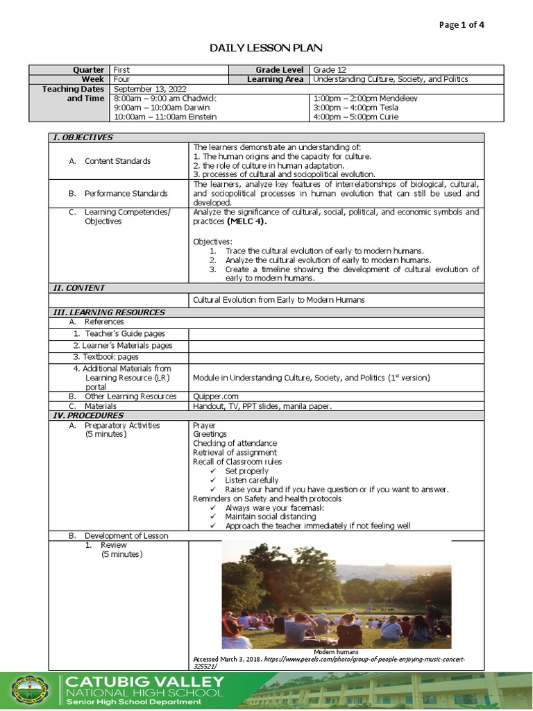 DLP in UCSP W4 D2 | PDF | Stone Age | Human