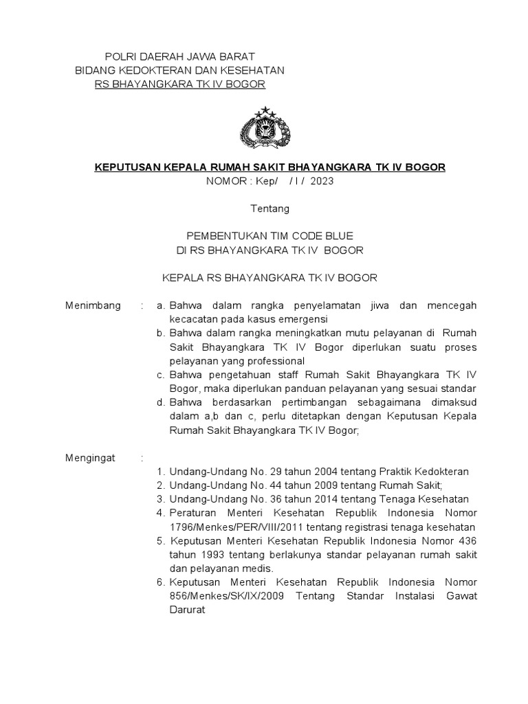 SK TIM Code Blue | PDF