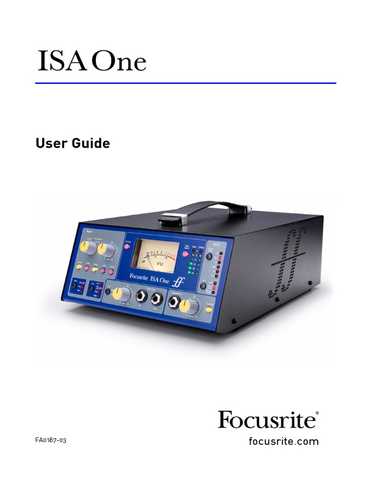 ISA One User Guide 1.1 English - en | PDF | Microphone | Amplifier