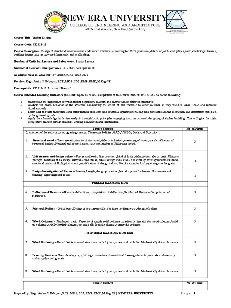 Timber Design | PDF | Wood | Beam (Structure)