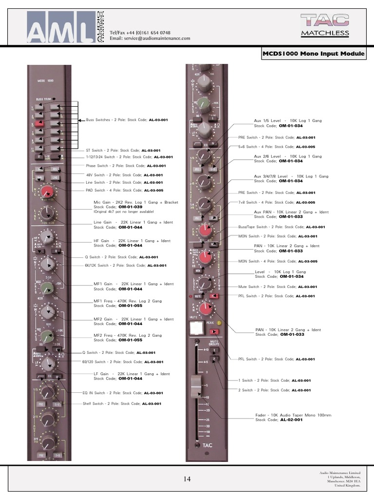 Mcds 1000 | PDF | Sound Production | Sound Recording