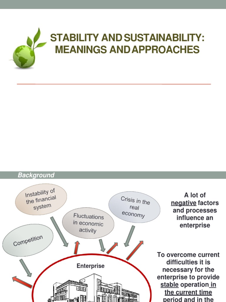 Contemporary World - Topic 9 - Sustainability Vs Stability | PDF ...