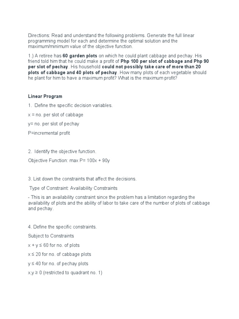 Linear Programming | Download Free PDF | Mathematical Optimization | Linear Programming
