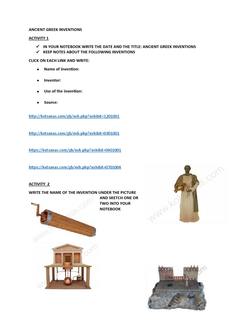 Ancient Greek Inventions | PDF