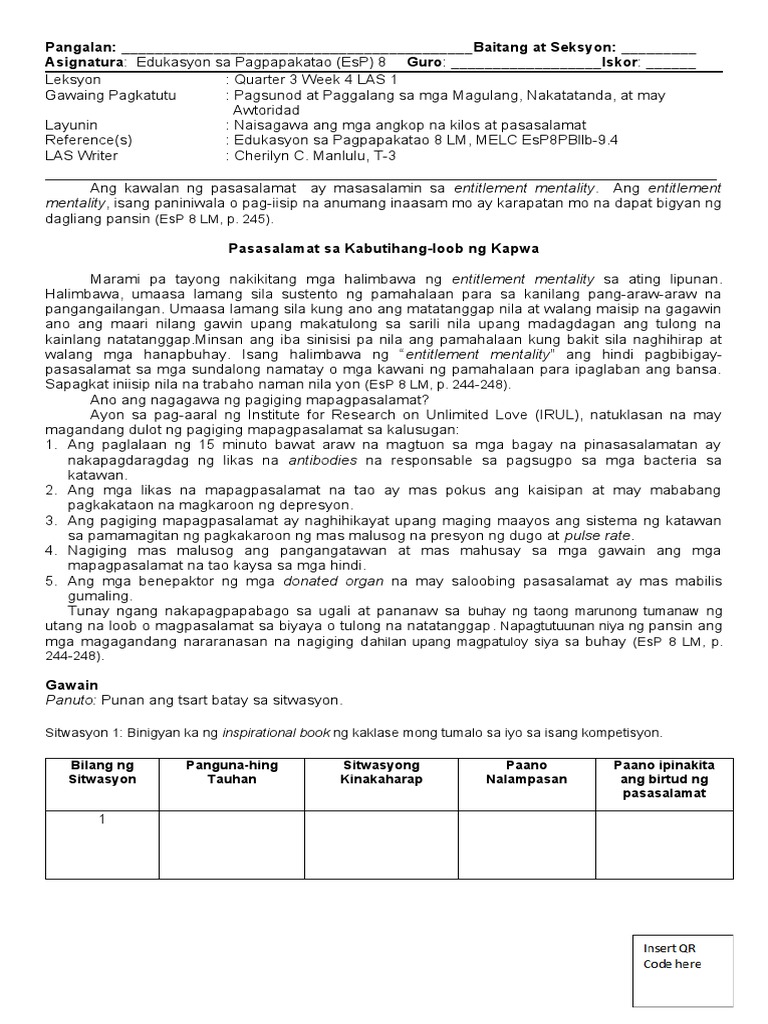 Esp8 Q3 Week4 Las1 | PDF