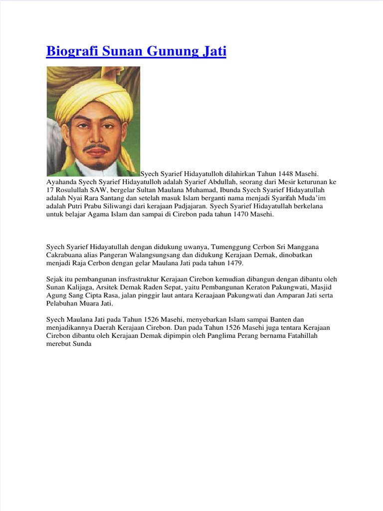 Dokumen - Tips - Biografi Sunan Gunung Jati | PDF