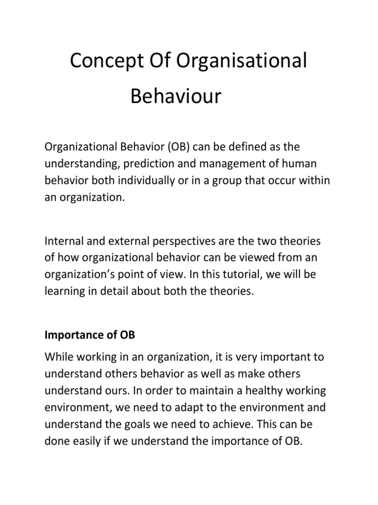 Organizational Behaviour | PDF | Motivation | Motivational